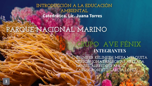 PARQUE NACIONAL MARINO | Genially