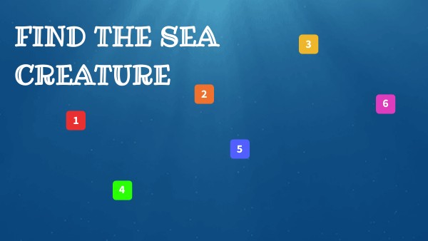 FIND THE SEA CREATURE