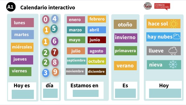 Calendario interactivo | Genially