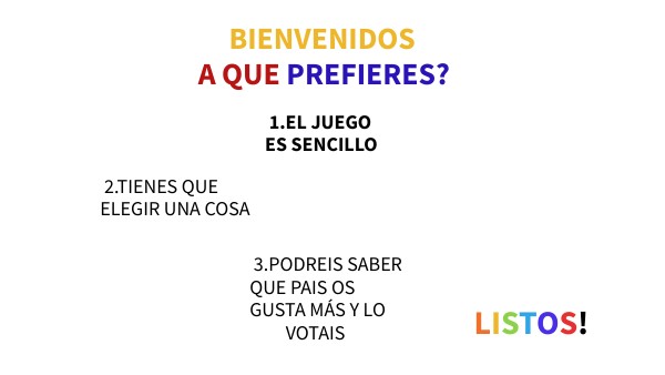 QUE PREFIERES