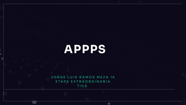 PRESENTACION APPS | Genially