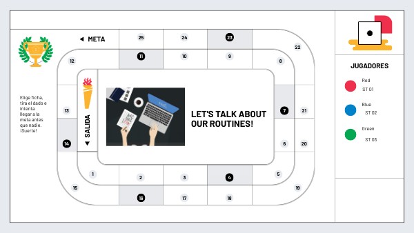 Talking about my routines | Genially