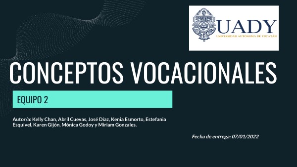CONCEPTOS VOCACIONALES | Genially