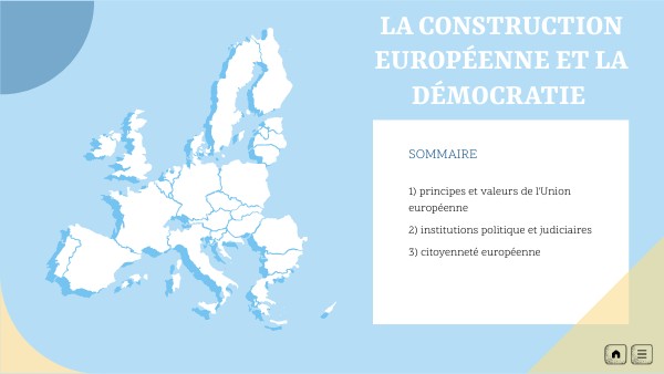La construction européenne et la démocratie | Genially