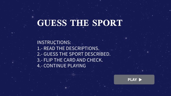 GUESS THE SPORT | Genially
