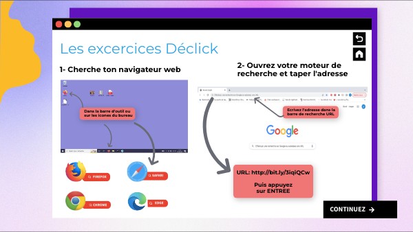 Apprenant - DECLICK_SELECTIONNER, DEPLACER, CREER