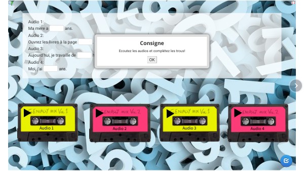 Révision nombres 1-69, négation (F12) | Genially