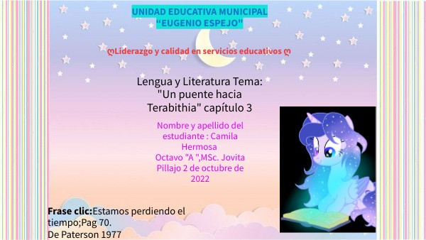 Un Puente Hacia Terabithia Cap 3 | Genially