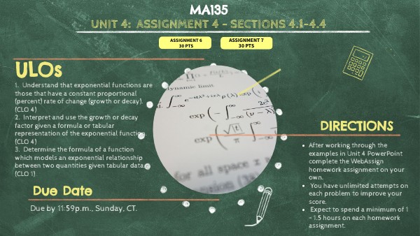 MA135- Unit 4 assignment | Genially
