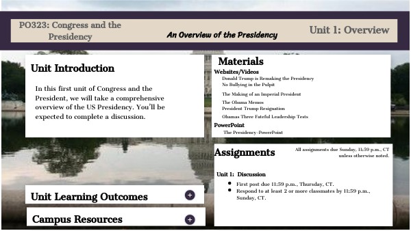 PO323 Unit 1 Overview | Genially