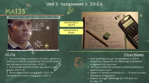 MA135- Unit 2 assignment | Genially MA135- Unit 2 assignment | Genially