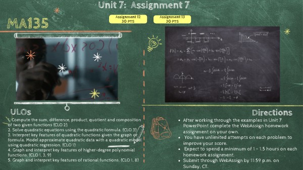 MA135- Unit 7 assignment