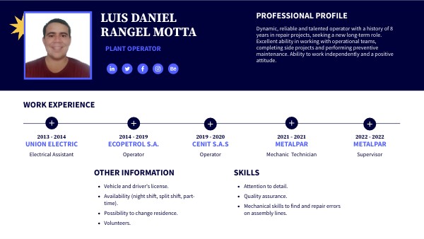 CV -TRABAJO COLABORATIVO INGLES B1+