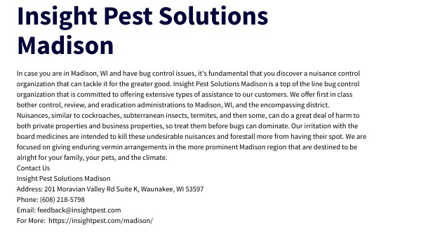 Insight Pest Solutions Madison