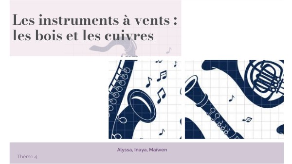 Les instruments à vents | Genially