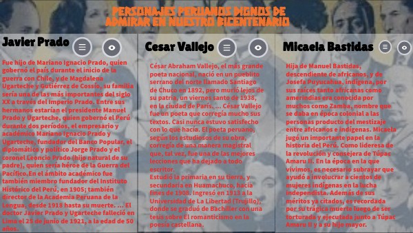 PERSONAJES PERUANOS DIGNOS DE ADMIRAR EN NUESTRO BICENTENARIO