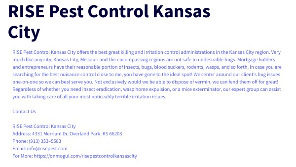 RISE Pest Control Kansas City