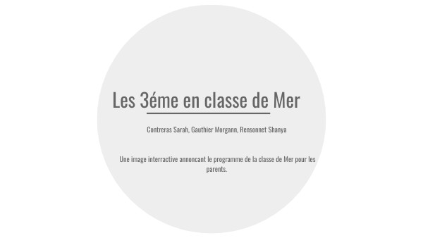 Les 3ème en classe de Mer | Genially