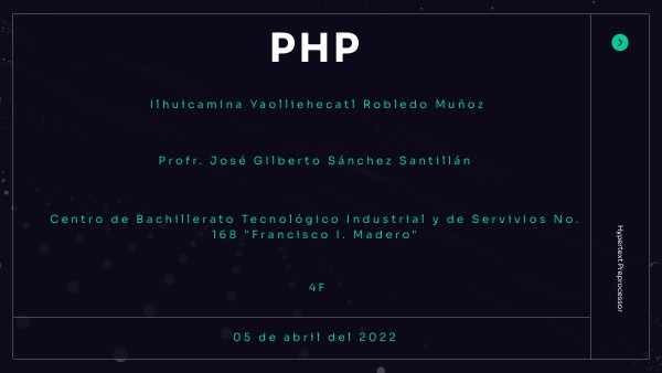 PRESENTACIÓN PHP | Genially