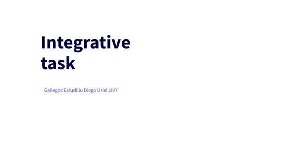 Integrative task | Genially