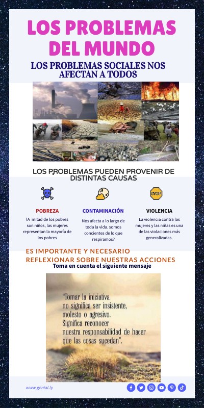 INFOGRAFÍA PROBLEMAS DEL MUNDO | Genially