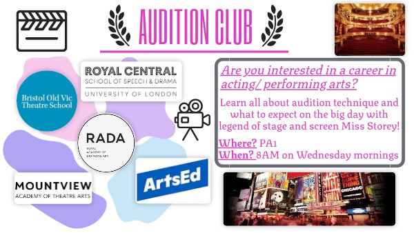 Audition club poster