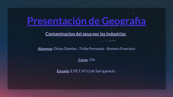 Presentacion de geografia