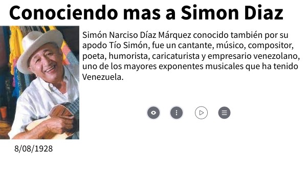 Conociendo mas a Simon Diaz | Genially