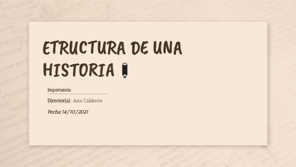 Copia - Estructura de una historia