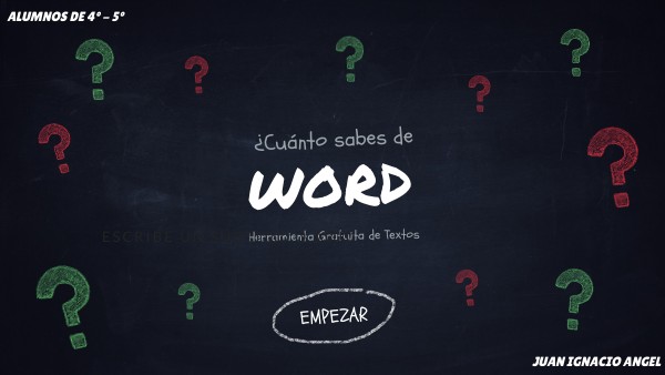 QUIZ CUÁNTO SABES DE WORD