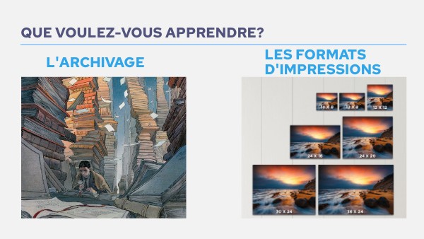 Archivage et formats d'impression