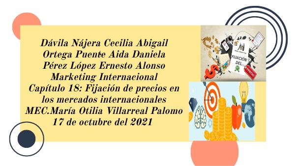 Capítulo 18: Fijación de precios en los mercados internacionales | Genially