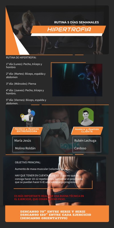 RUTINA 5 DIAS/SEMANA Ruben Lechuga