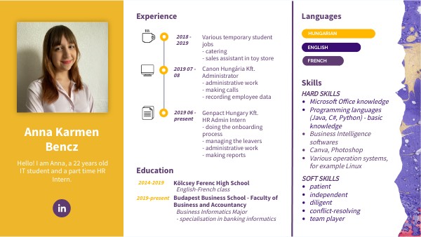Anna Bencz resume | Genially