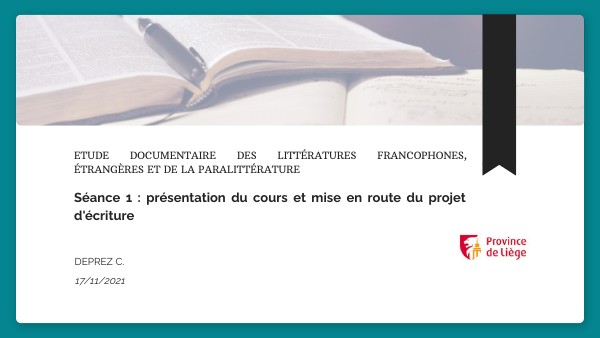 séance 2- Projet d'écriture-UELITT | Genially