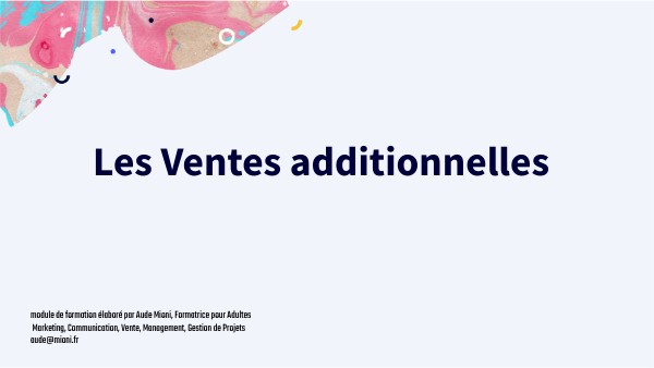 VENTES ADDITIONNELLES | Genially