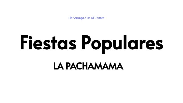 La Pachamama | Genially