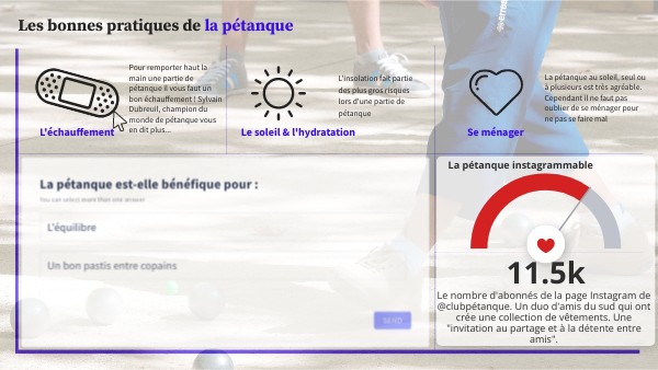 Les bonnes pratiques de la pétanque | Genially