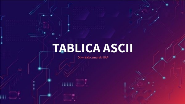 Tablica ASCII | Genially