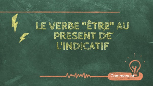 Verbe "être" au présente de l'indicatif | Genially