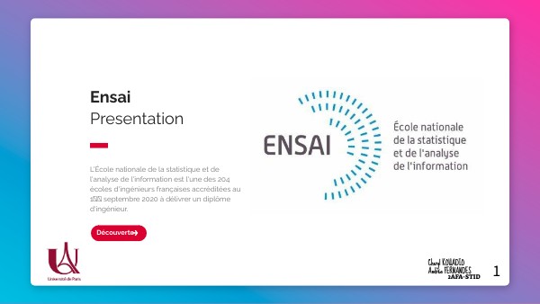 Présentation ENSAI