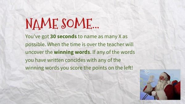 Name some... xmas edition | Genially