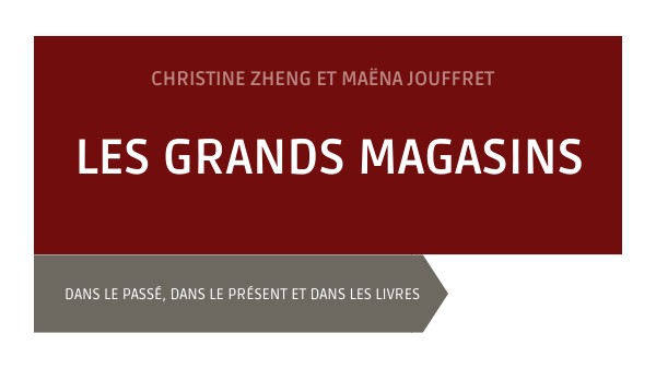 grands magasin | Genially