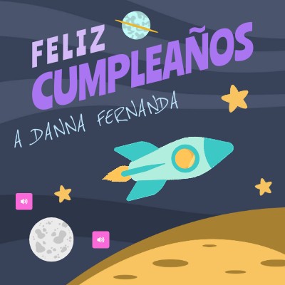 TARJETA INTERACTIVA CUMPLEAÑOS ESPACIAL | Genially