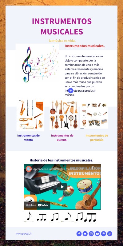 INFOGRAFÍA INSTRUMENTOS MUSICLAES | Genially