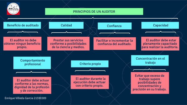 Mapa conceptual Principios de un auditor | Genially