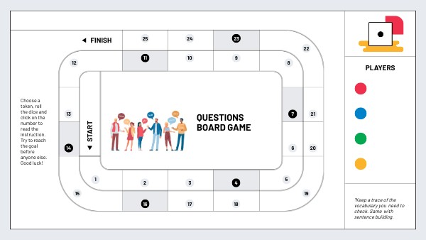 ASKING QUESTIONS BOARD GAME | Genially