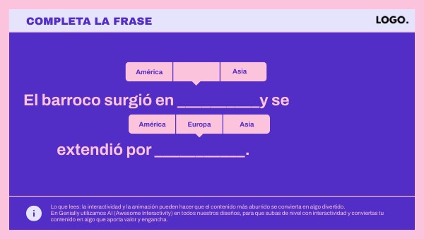 COMPLETAR LA FRASE | Genially