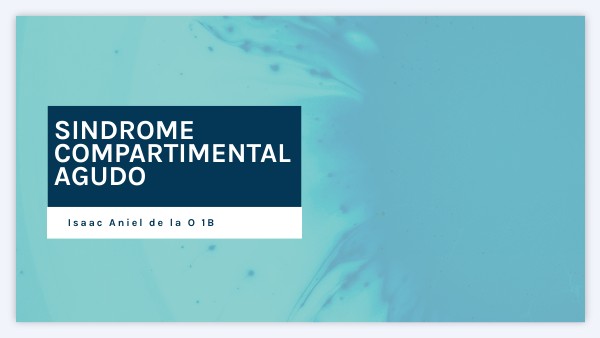 Sindrome compartimental