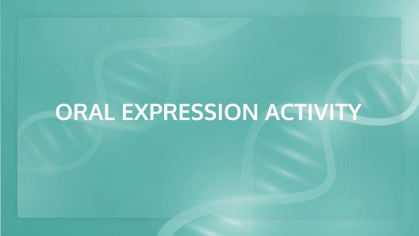 Health issues : oral expression activity